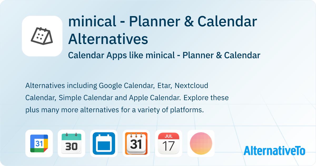 minical - Planner & Calendar Alternatives: Top 12 Calendar & Similar ...