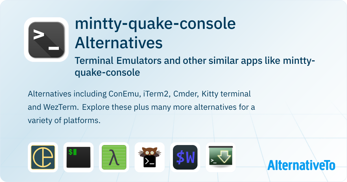 mintty-quake-console Alternatives: Top 14 Terminal Emulators & Similar ...