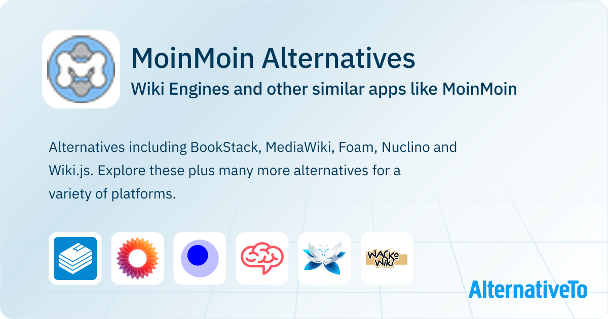 MoinMoin Alternatives: Top 17 Wiki Engines & Similar Apps | AlternativeTo