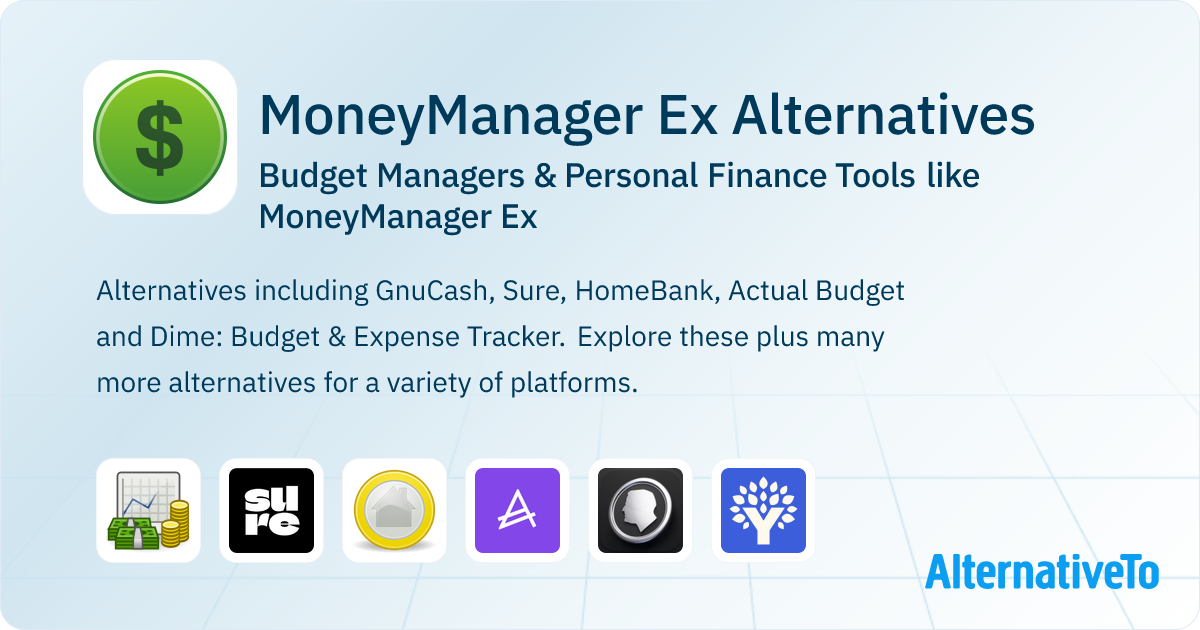 MoneyManager Ex Alternatives: Top 12 Budget Managers | AlternativeTo
