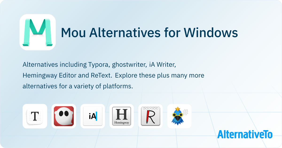 Mou Alternatives for Windows: Top 21 Text Editors & Similar Apps ...
