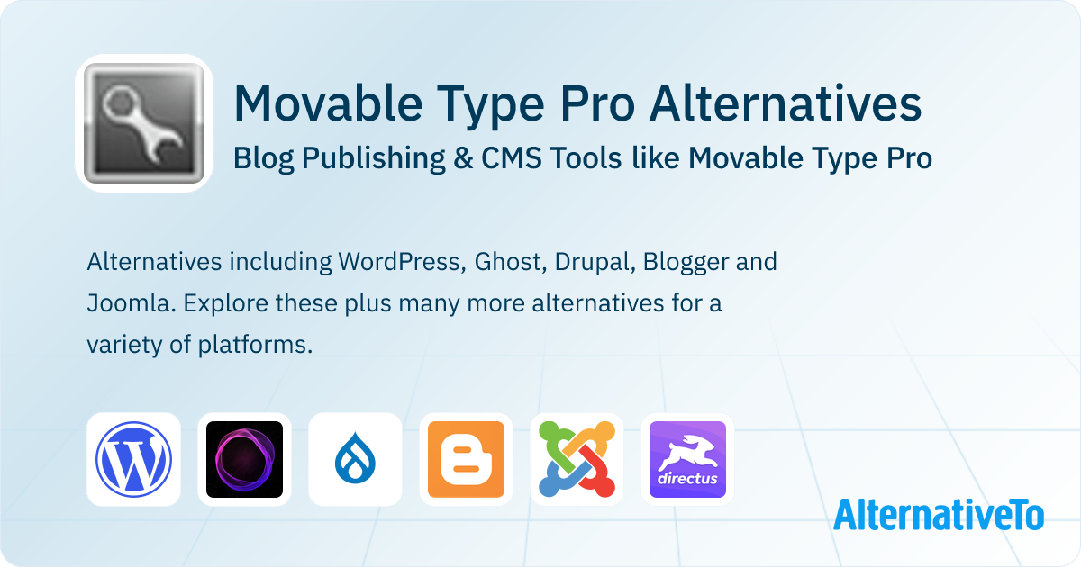 Movable Type Pro Alternatives: Top 12 Blog Publishing Tools | AlternativeTo