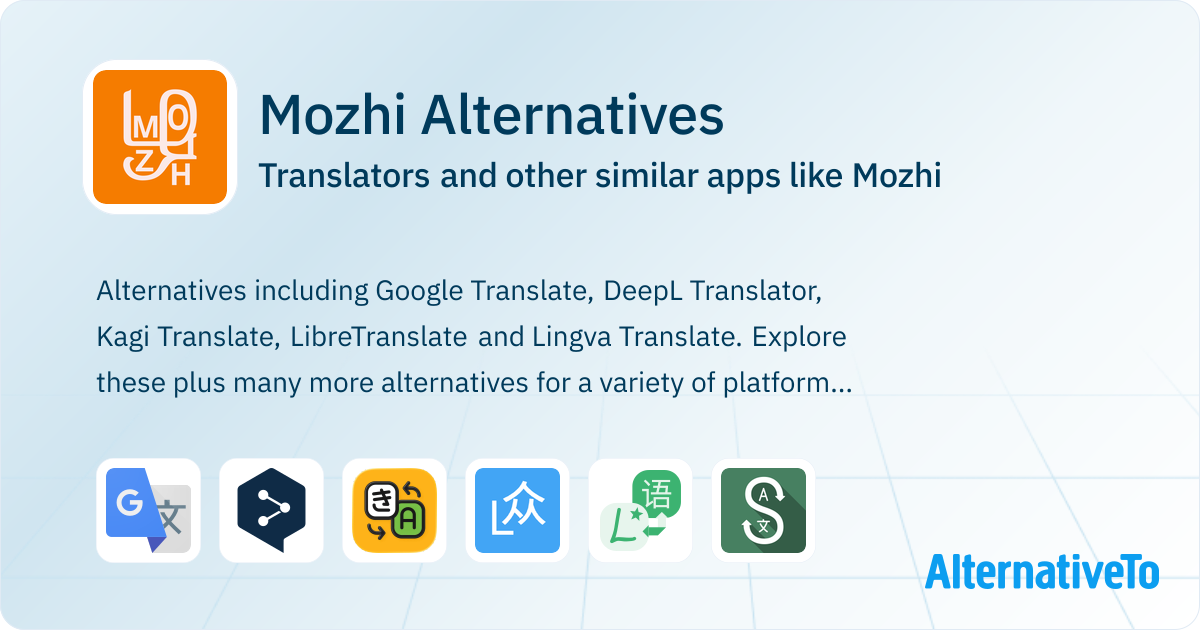 Mozhi Alternatives: Top 12 Translators & Similar Websites | AlternativeTo