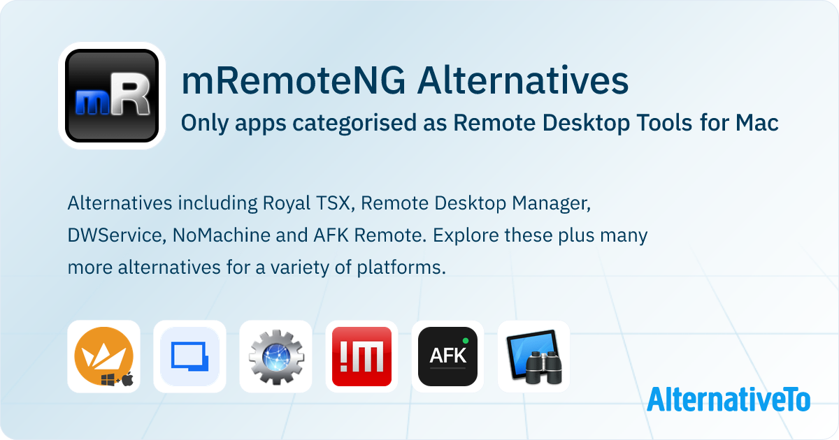 mRemoteNG Alternatives for Mac: Top 19 Remote Desktop Tools | AlternativeTo