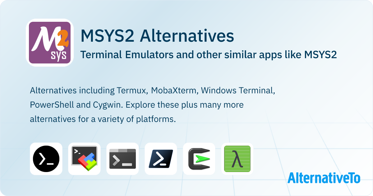 MSYS2 Alternatives: Top 24 Terminal Emulators & Similar Apps ...