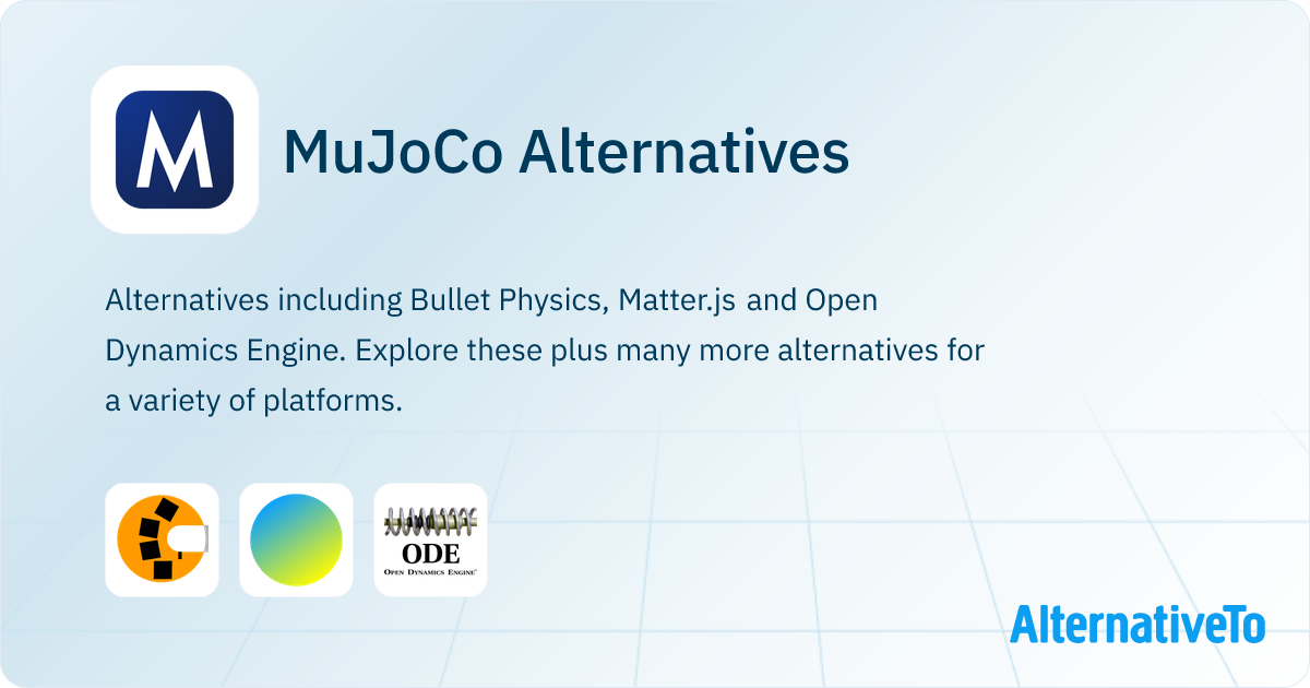 MuJoCo Alternatives - Explore Similar Software | AlternativeTo