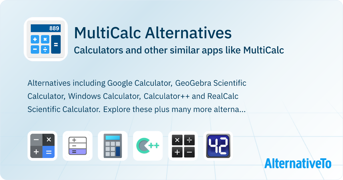 MultiCalc Alternatives: Top 12 Calculators & Similar Apps | AlternativeTo