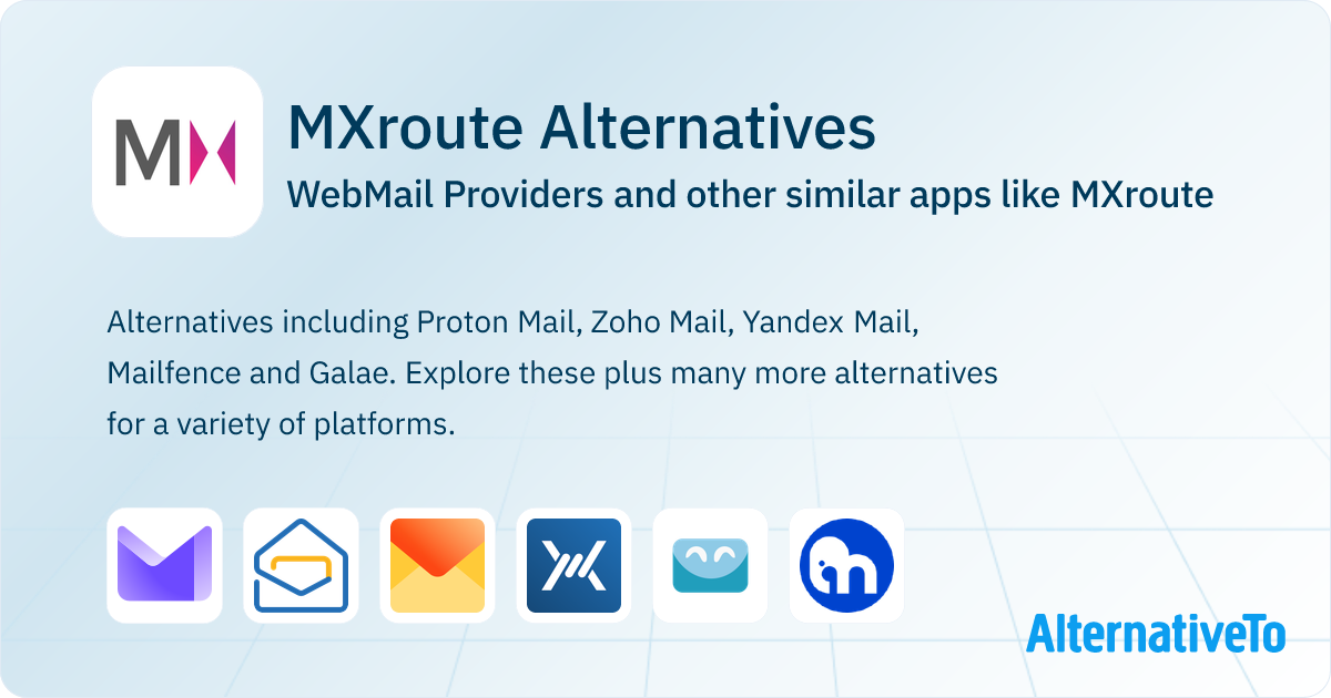 MXroute Alternatives: Top 17 WebMail Providers & Similar Apps ...
