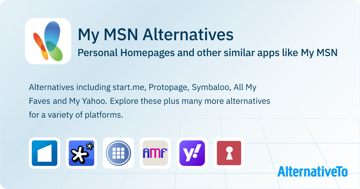 My MSN Alternatives: Top 12 Personal Homepages & Similar Apps ...