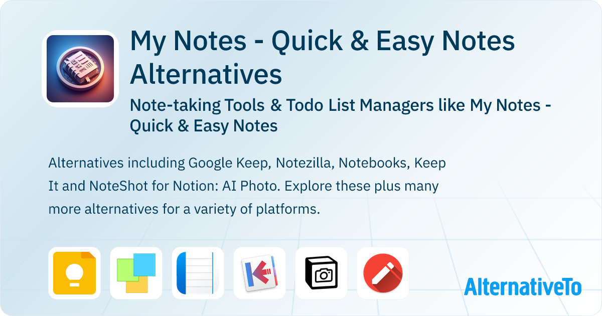 My Notes - Quick & Easy Notes Alternatives: Top 8 Note-taking Tools ...