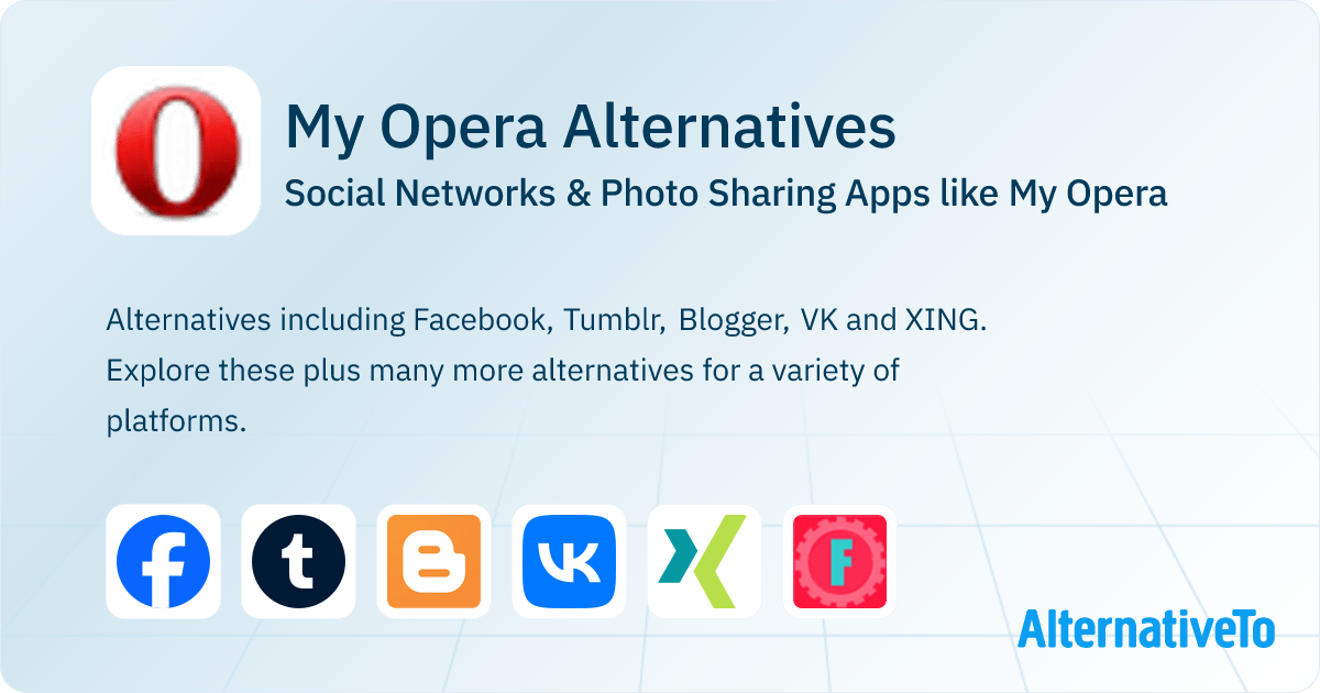 My Opera Alternatives: Top 7 Social Networks | AlternativeTo