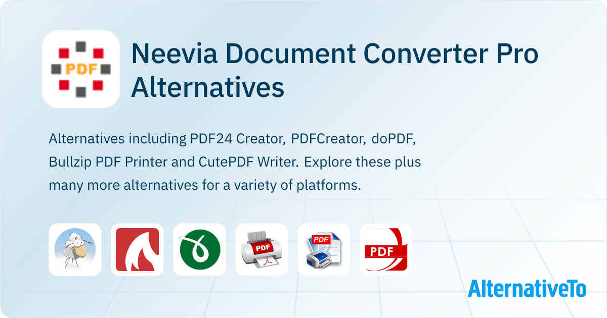 Neevia Document Converter Pro Alternatives - Explore Similar Software ...