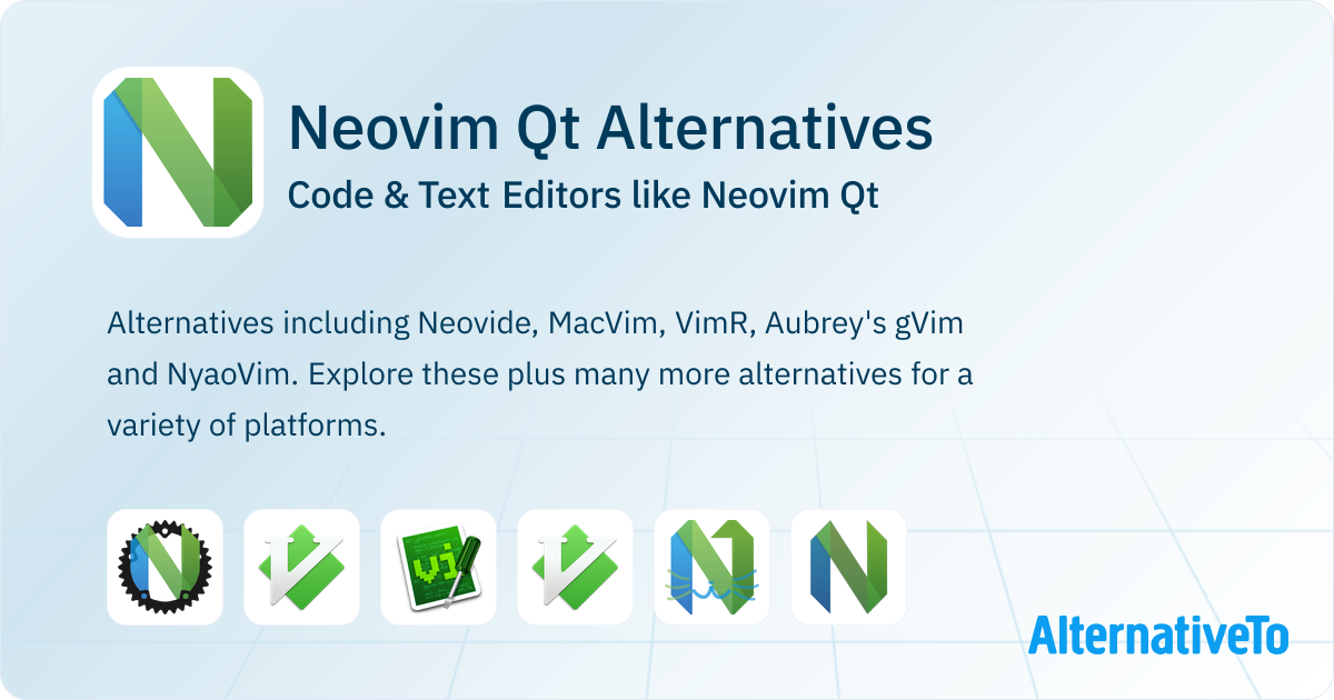 Neovim Qt Alternatives: Top 11 Code & Text Editors | AlternativeTo