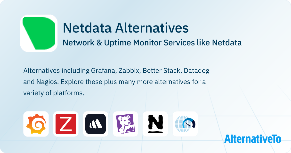 Netdata Alternatives: Top 12 Network Monitors | AlternativeTo