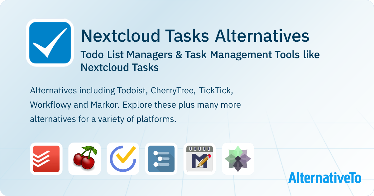 Nextcloud Tasks Alternatives: Top 12 Todo List Managers | AlternativeTo