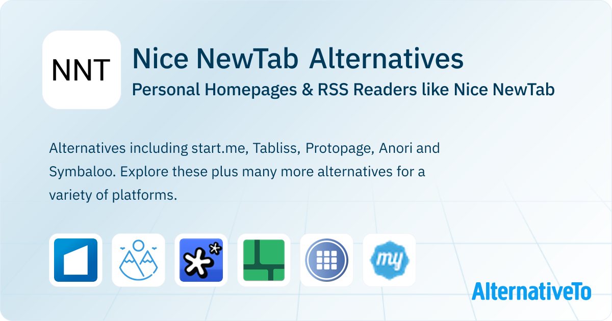 Nice NewTab Alternatives: Top 12 Personal Homepages | AlternativeTo