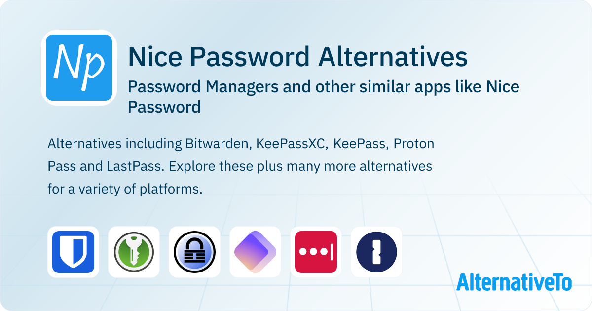Nice Password Alternatives: Top 12 Password Managers & Similar Websites ...