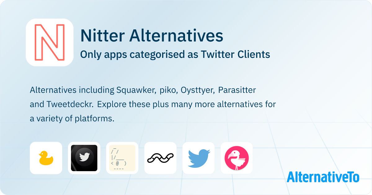 Nitter Alternatives: Top 10 Twitter Clients | AlternativeTo