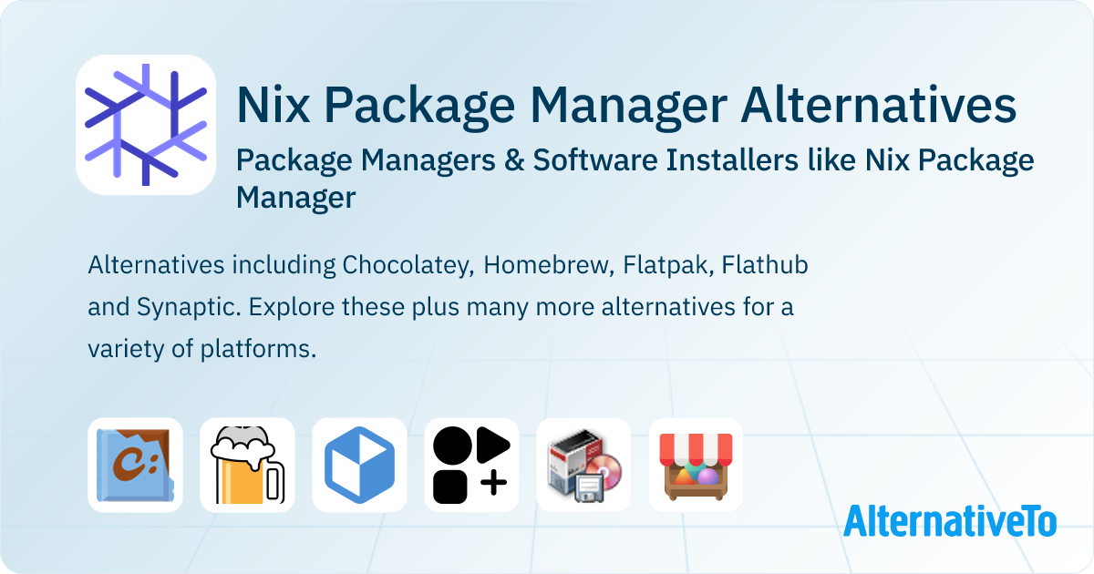 Nix Package Manager Alternatives: Top 12 Package Managers | AlternativeTo