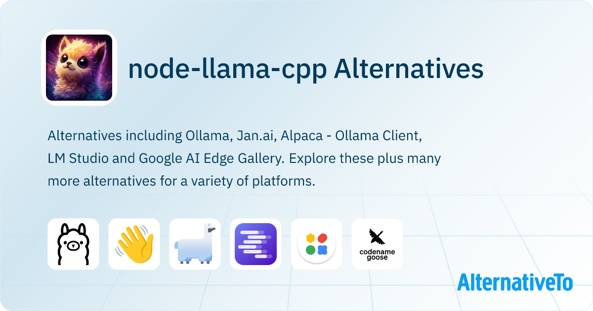 node-llama-cpp Alternatives - Explore Similar Apps | AlternativeTo