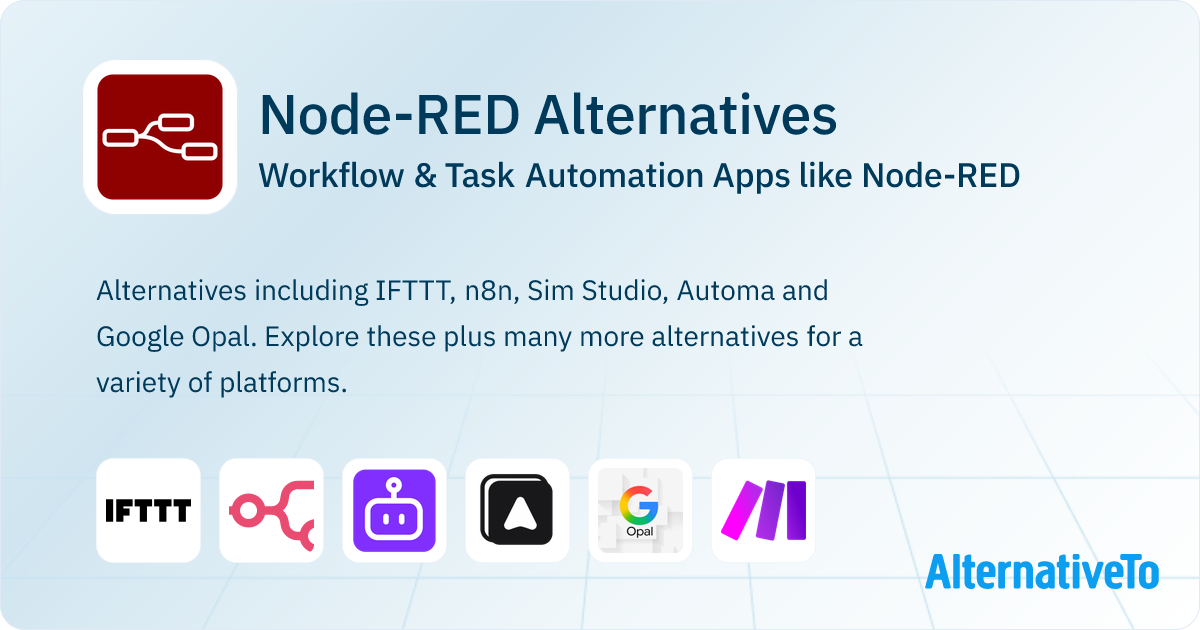 Node-RED Alternatives: Top 12 Workflow Automation Tools | AlternativeTo