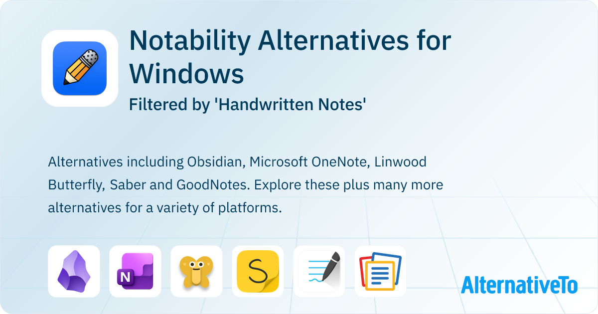 Notability Alternatives for Windows filtered by 'Handwritten Notes ...