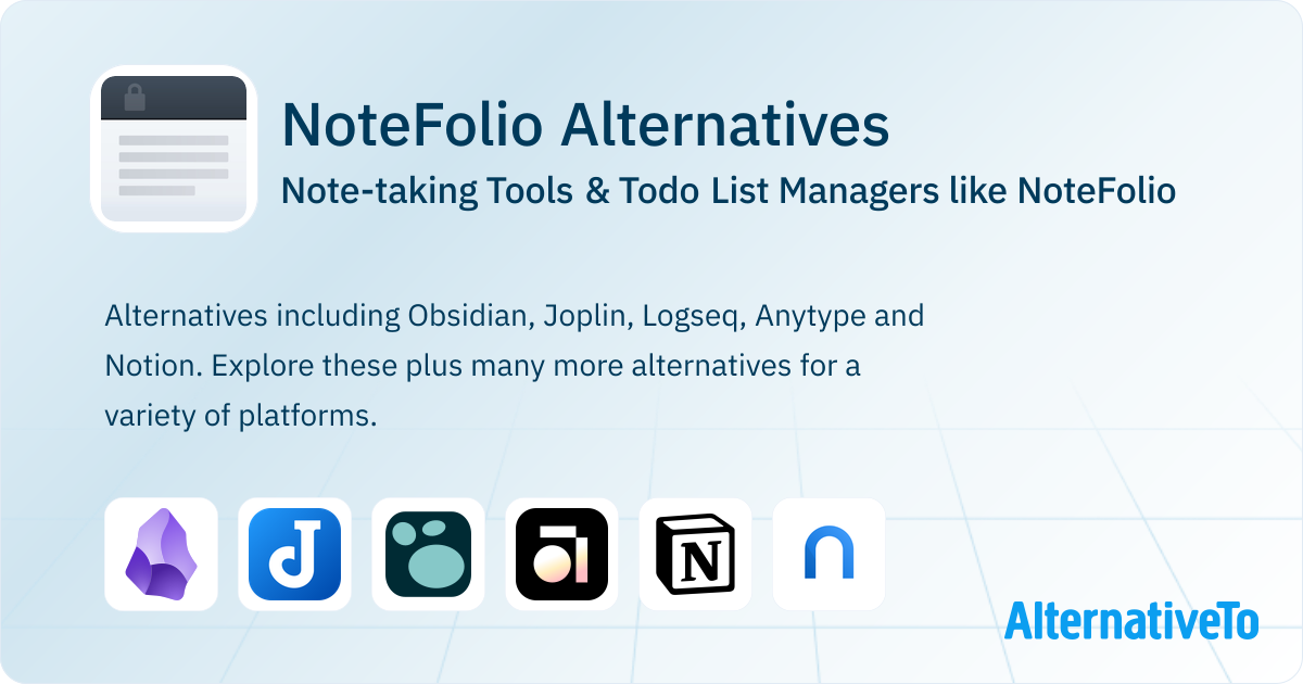 NoteFolio Alternatives: Top 12 Note-taking Tools | AlternativeTo