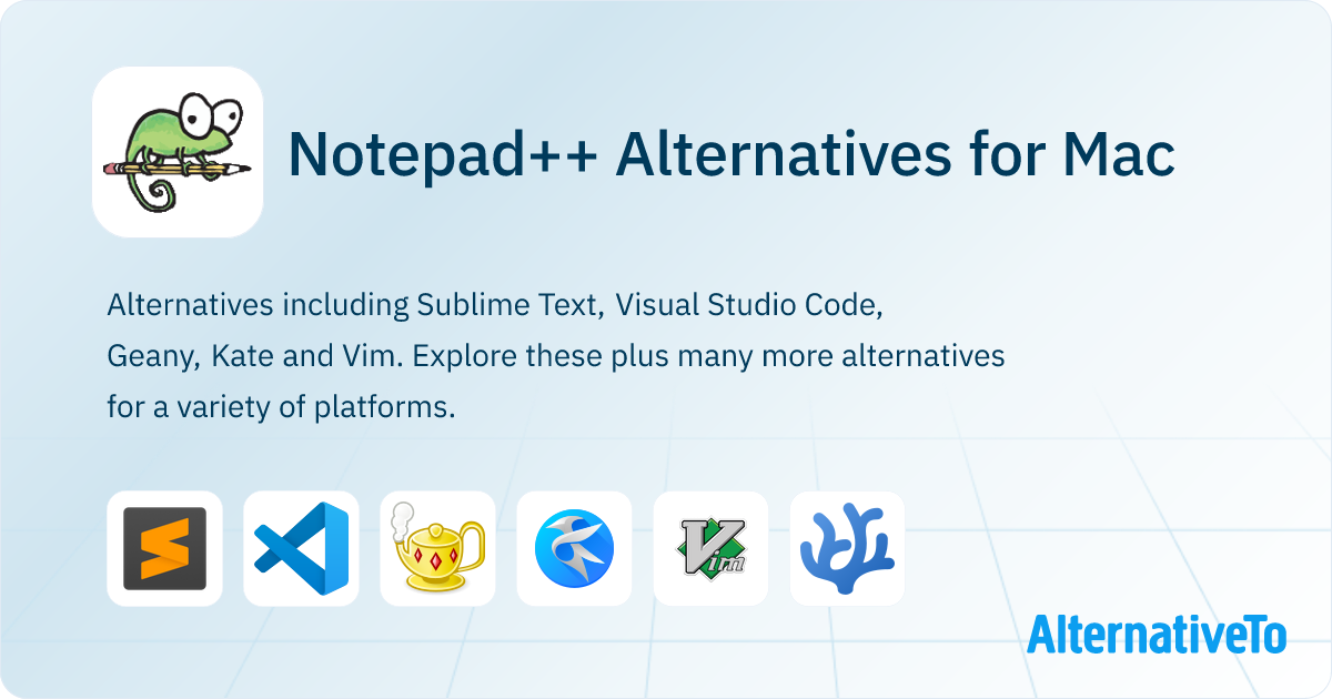 Notepad++ Alternatives for Mac: Top 12 Code & Text Editors | AlternativeTo