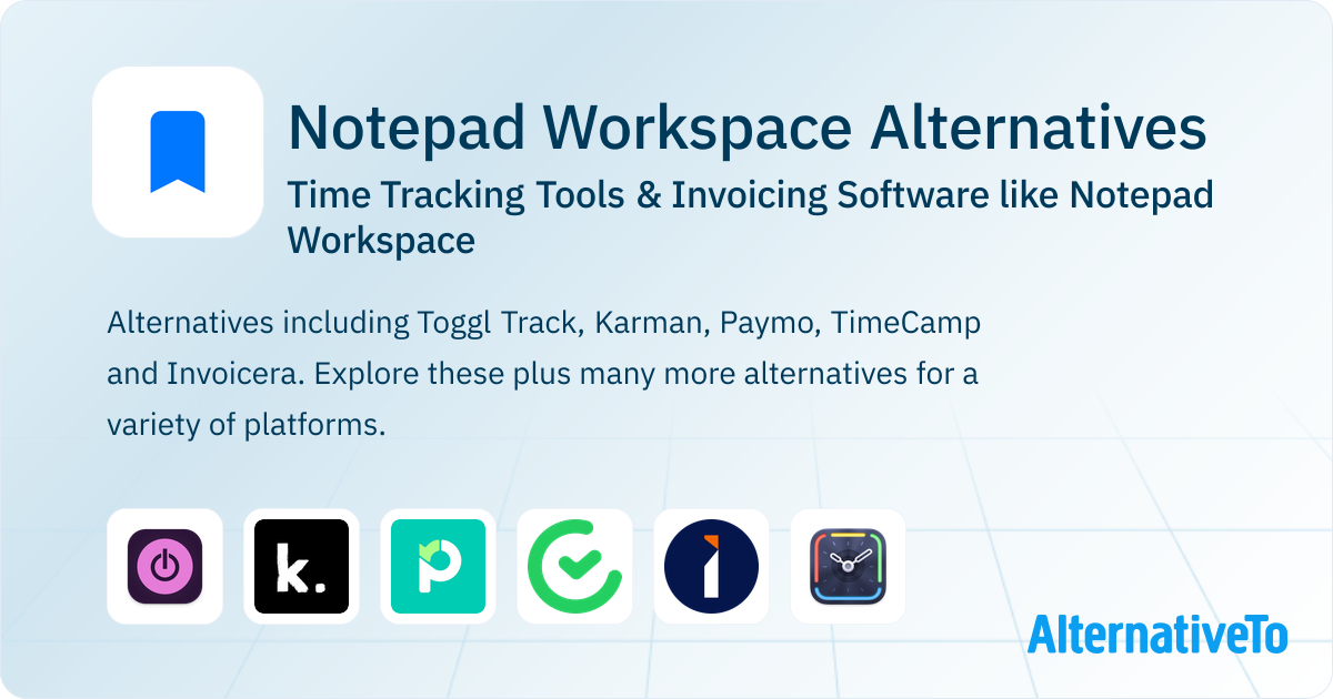 Notepad Workspace Alternatives: Top 13 Time Tracking Tools | AlternativeTo