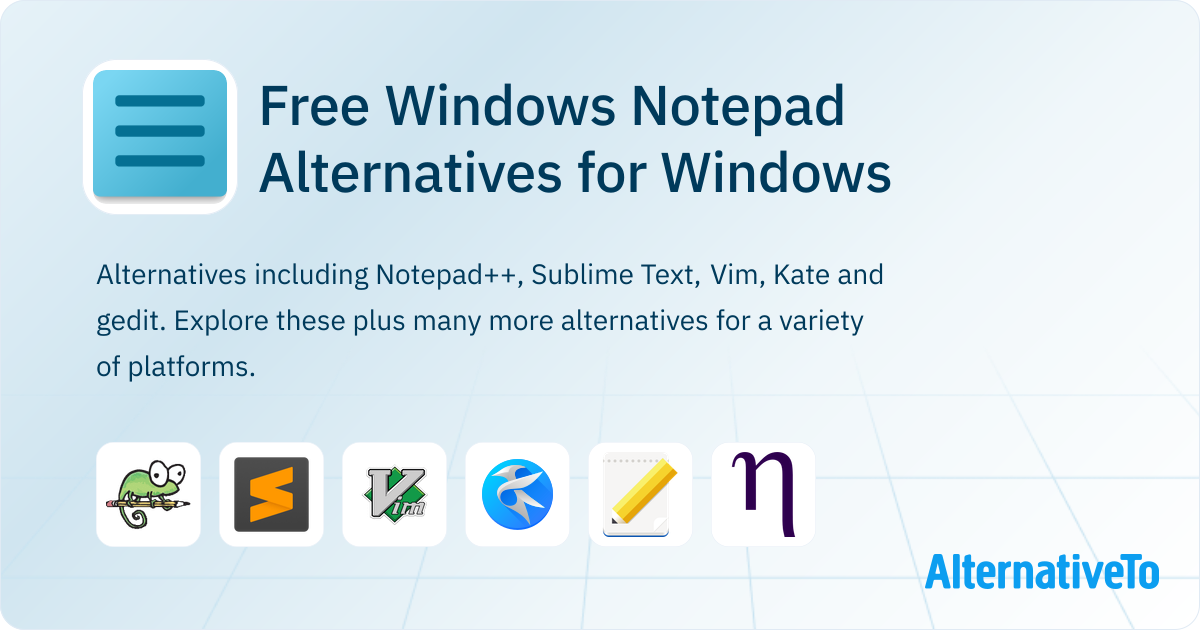 Free Windows Notepad Alternatives for Windows: Top 12 Text Editors ...