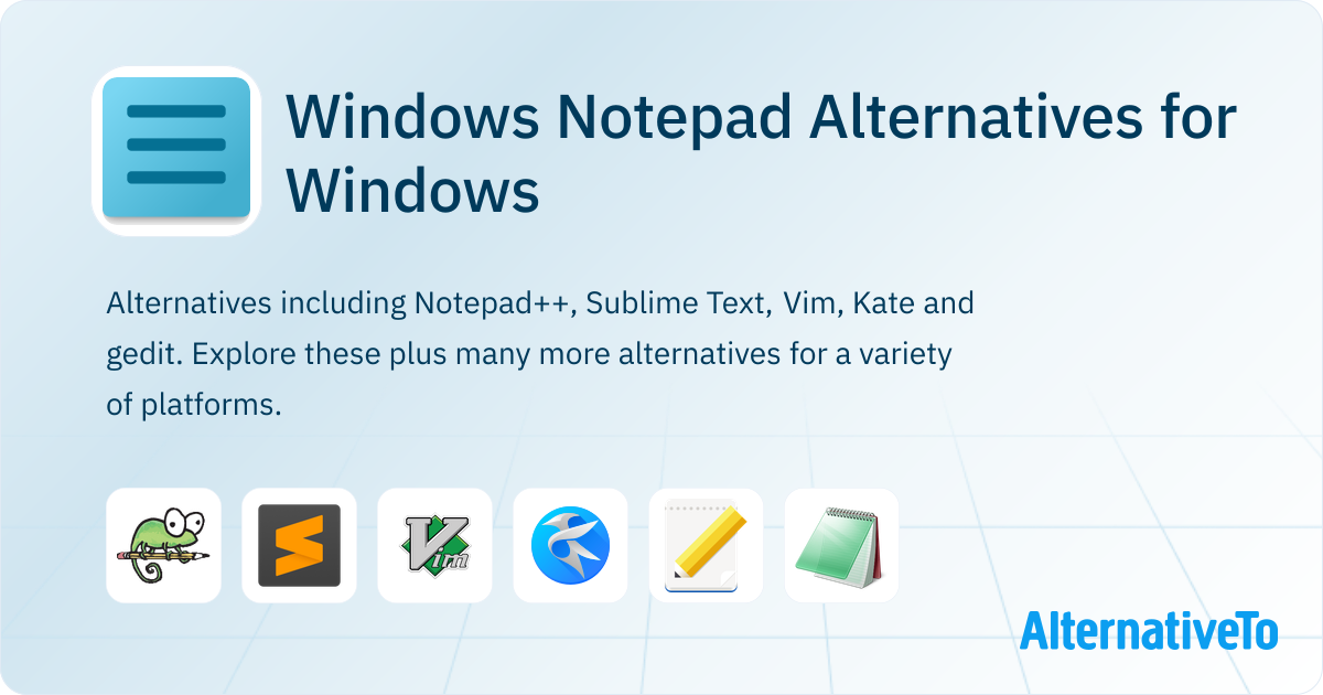 Windows Notepad Alternatives for Windows: Top 12 Text Editors ...