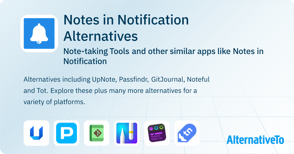 Notes in Notification Alternatives: Top 12 Note-taking Tools & Similar ...