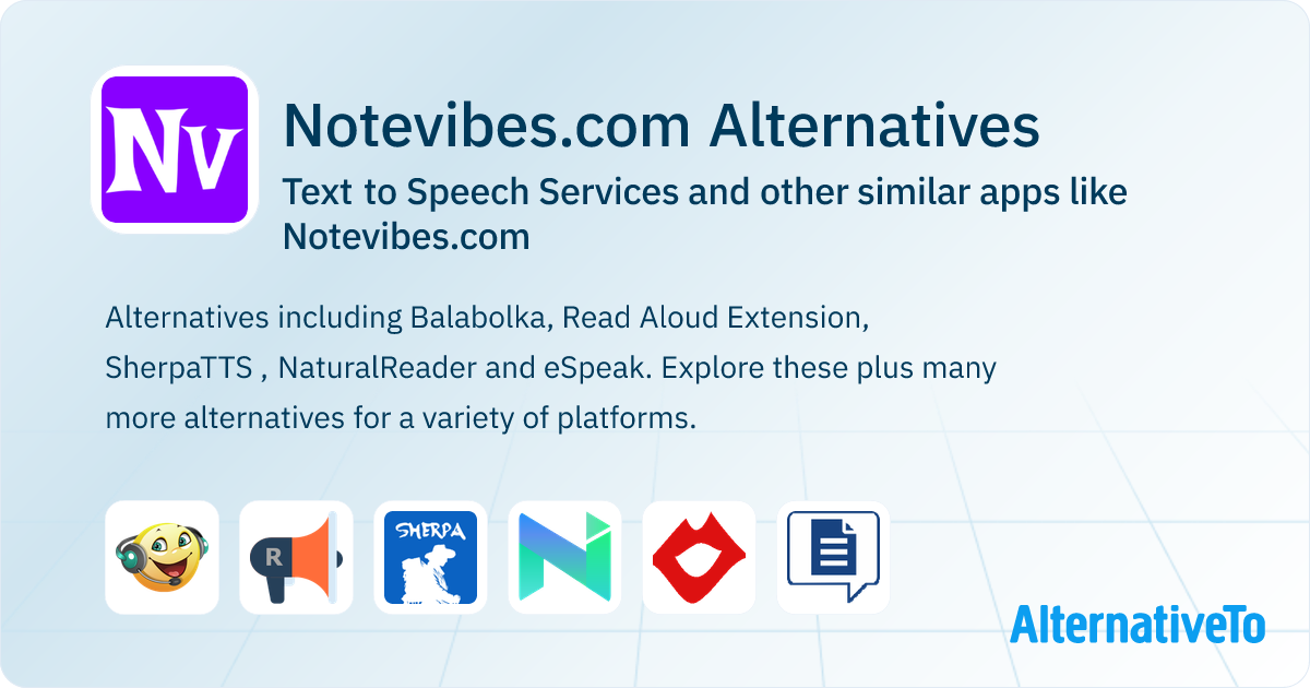 Notevibes.com Alternatives: Top 12 Text to Speech Services & Similar ...