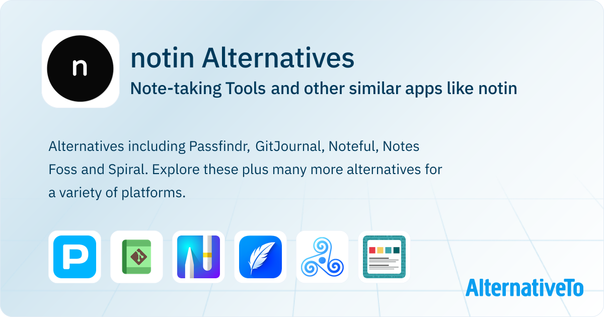 notin Alternatives: Top 24 Note-taking Tools & Similar Apps | AlternativeTo