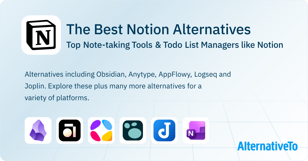 Best Notion Alternatives: Top Note-taking Tools in 2026 | AlternativeTo