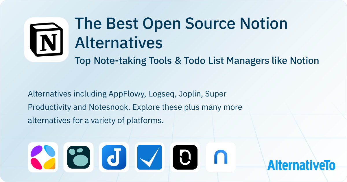Open Source Notion Alternatives: Top 12 Note-taking Tools | AlternativeTo
