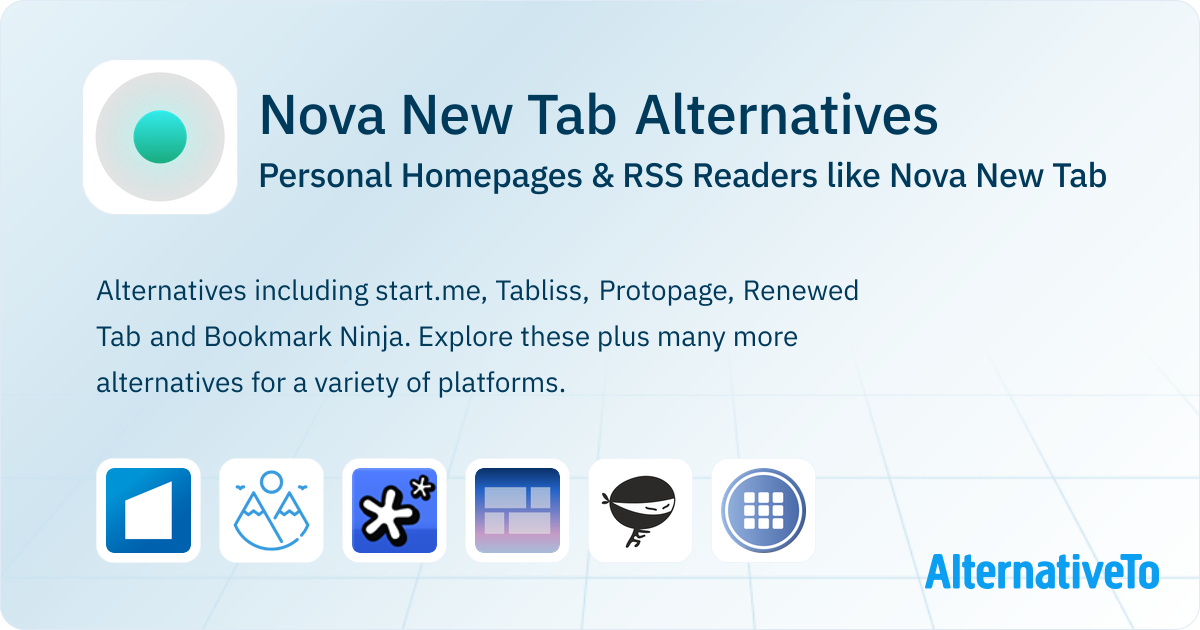 Nova New Tab Alternatives: Top 12 Personal Homepages | AlternativeTo