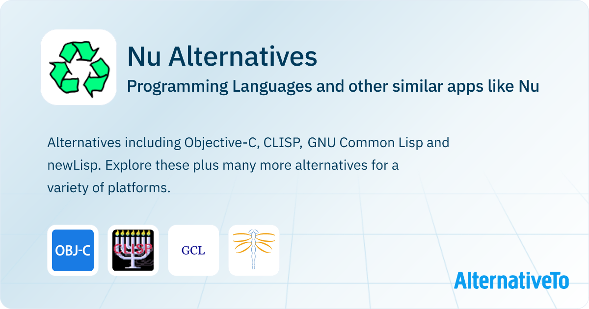 Nu Alternatives: Top 4 Programming Languages & Similar Apps | AlternativeTo