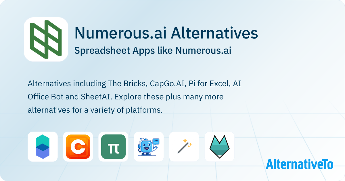 Numerous.ai Alternatives: Top 20 Spreadsheet & Similar Apps | AlternativeTo