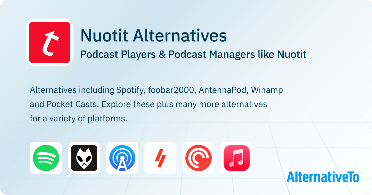 Nuotit Alternatives: Top 12 Podcast Players & Podcast Managers ...