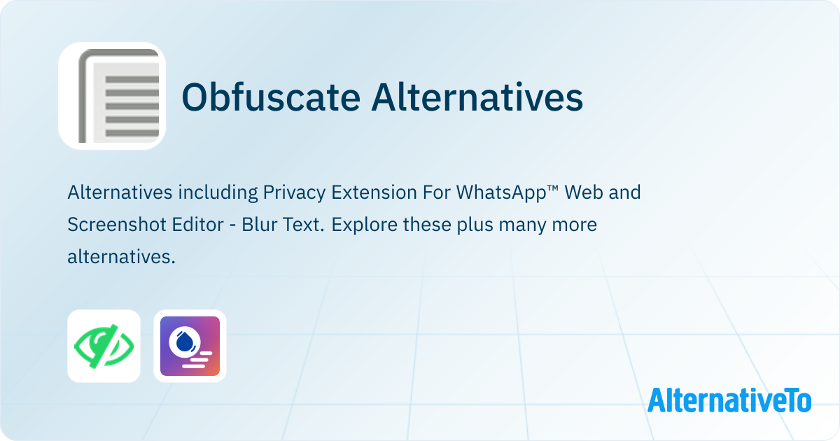 Obfuscate Alternatives - Explore Similar Extensions & Add-Ons ...