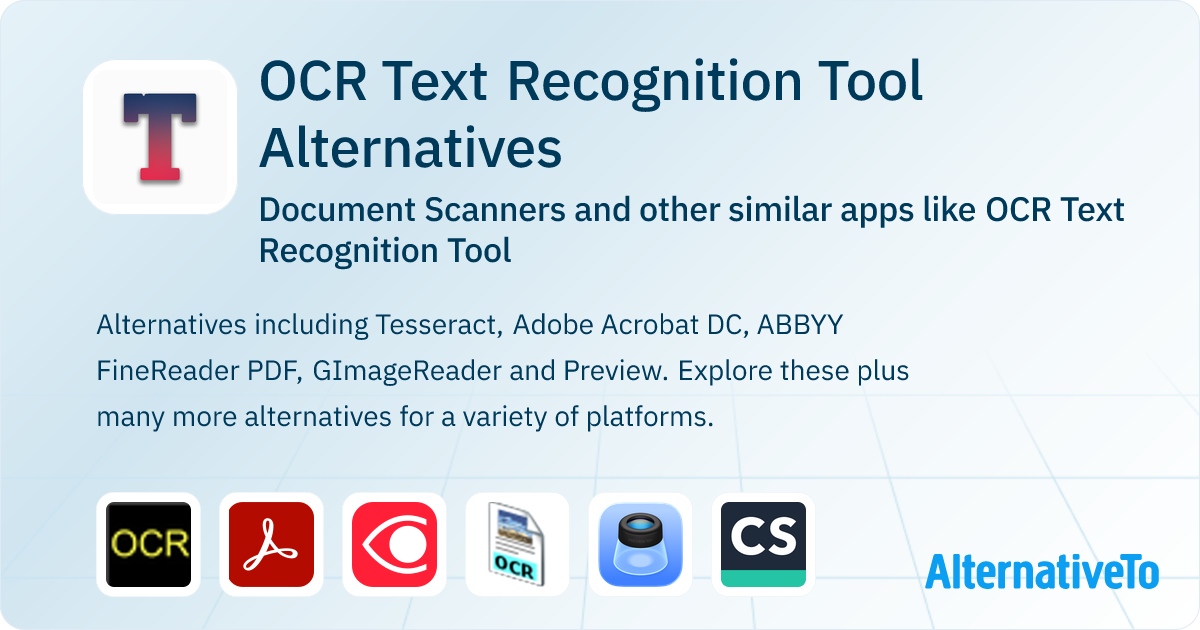 OCR Text Recognition Tool Alternatives: Top 12 Document Scanners ...