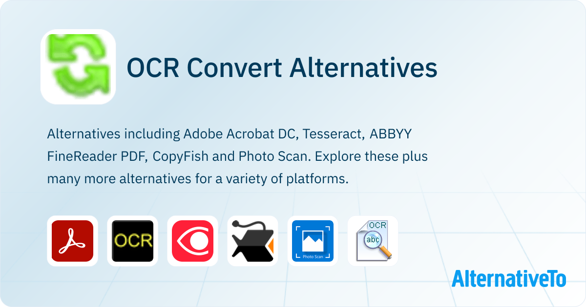 OCR Convert Alternatives - Explore Similar Sites & Apps | AlternativeTo