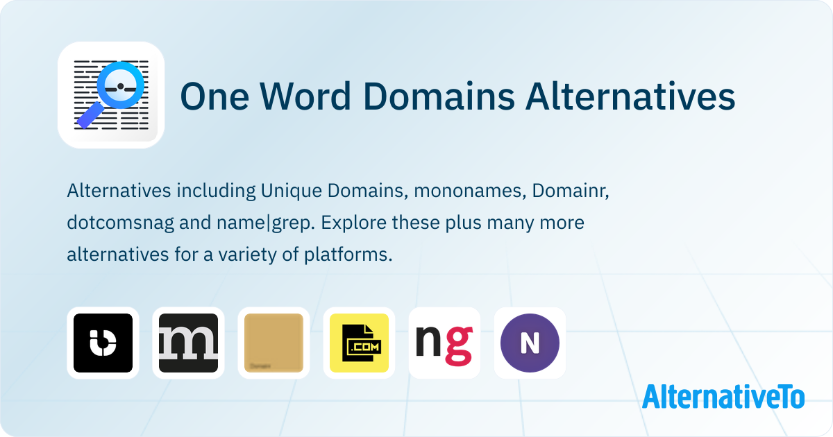 One Word Domains Alternatives - Explore Similar Sites & Apps ...