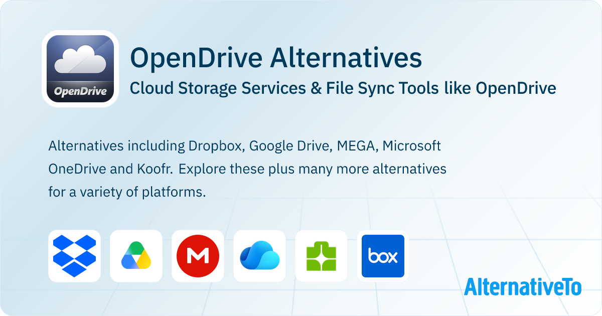 OpenDrive Alternatives: Top 12 Cloud Storage Services | AlternativeTo