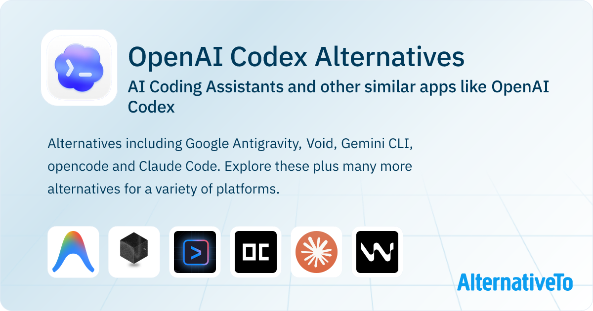 OpenAI Codex Alternatives: Top 12 AI Coding Assistants & Similar Apps | AlternativeTo