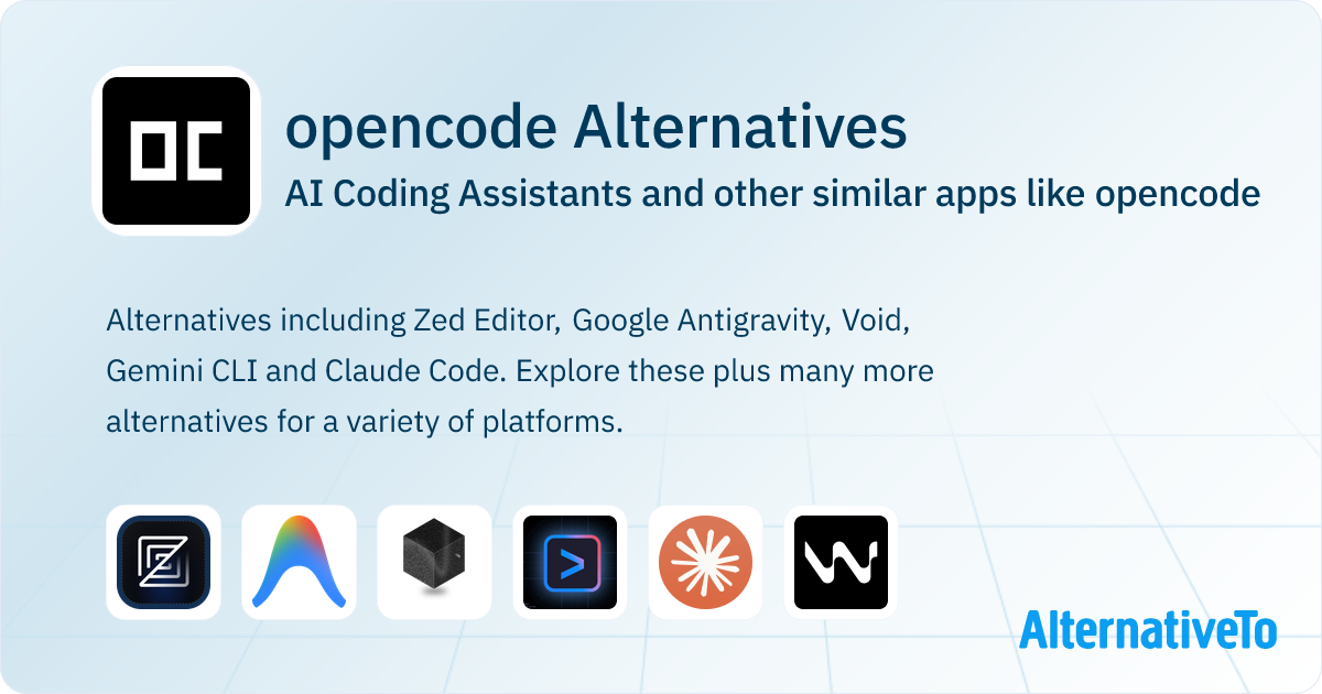 opencode Alternatives: Top 12 AI Coding Assistants & Similar Apps | AlternativeTo