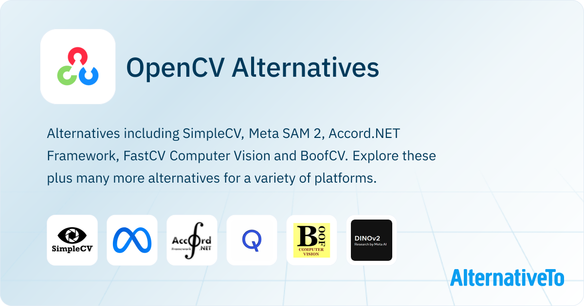 OpenCV Alternatives - Explore Similar Apps | AlternativeTo