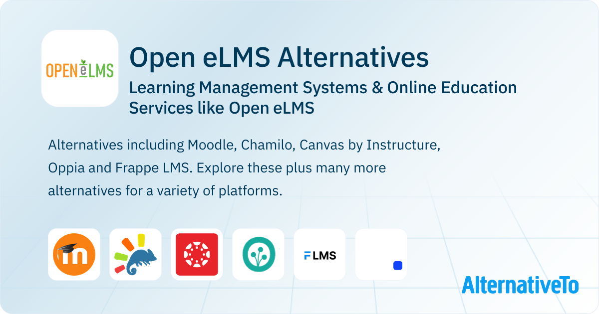 Open eLMS Alternatives: Top 12 Learning Management Systems | AlternativeTo