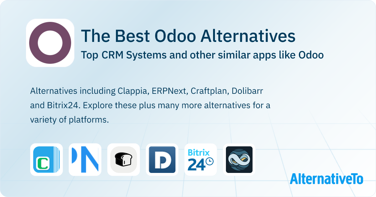 Odoo Competitors: Best Alternative CRM Systems in 2026 | AlternativeTo